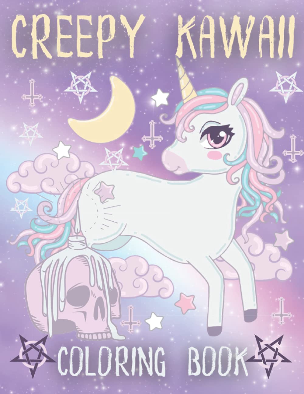 Creepy Kawaii Coloring Books Pastel Goth Coloring Pages For Adults ...