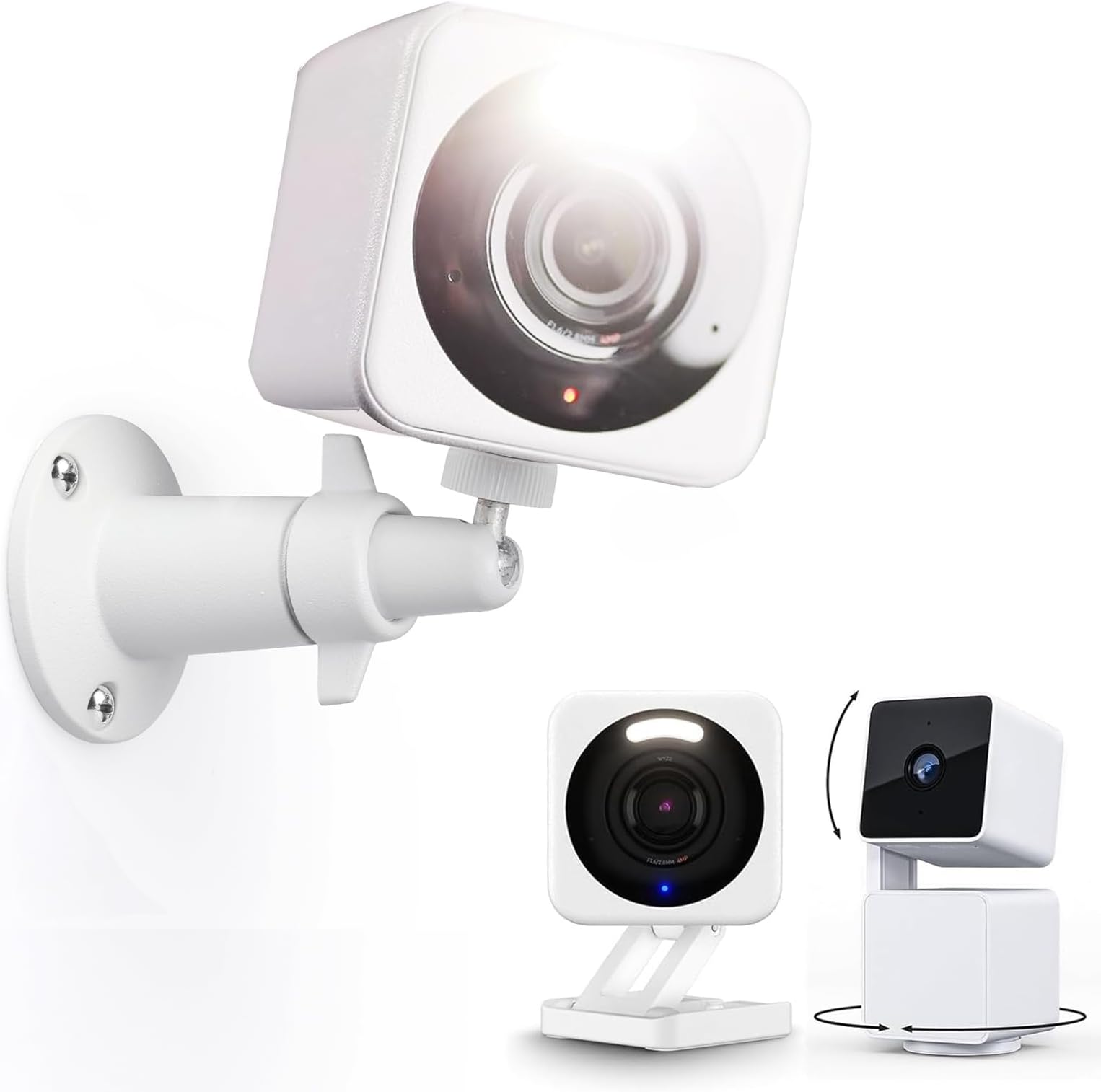 Amazon.com: UYODM 2 Pack Adjustable Wall Mount for Wyze Cam V4 / Wyze ...