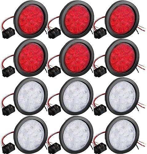 Amazon.com: MCRESOAR 6 Inch Oval led Trailer Tail Lights 10 LED Flush ...