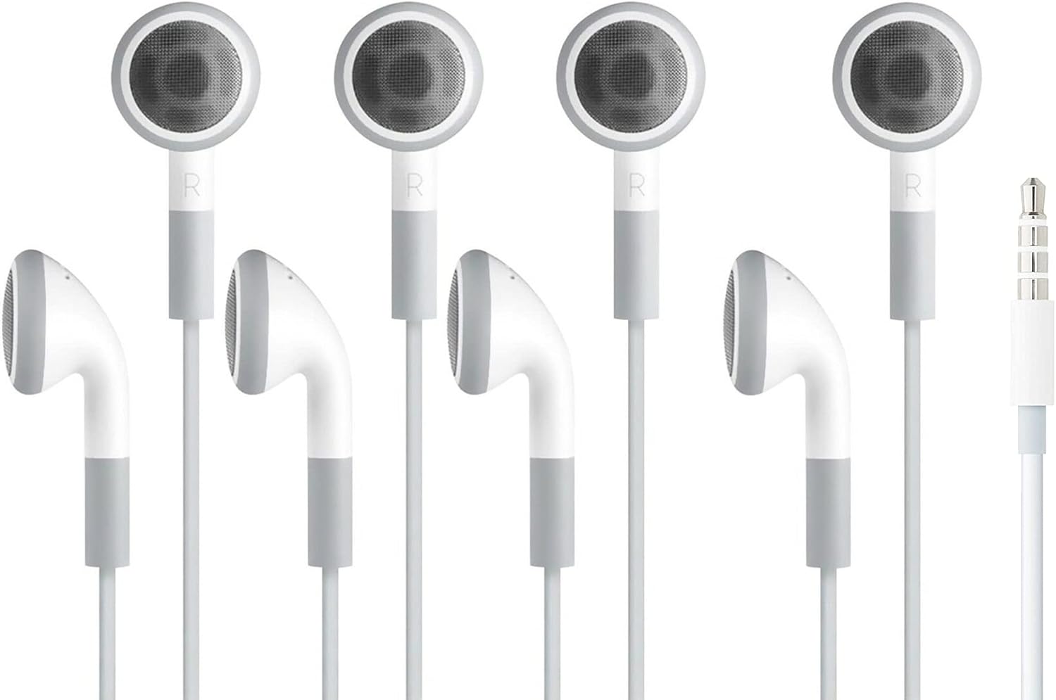 Amazon.com: 4 Pack Headphones Earbuds 3.5mm Jack in-Ear Headset ...