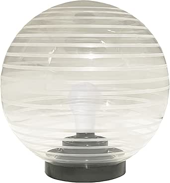 KastLite Lamp Post Globe Combo Lighting Fixture | 12" Clear Striped ...