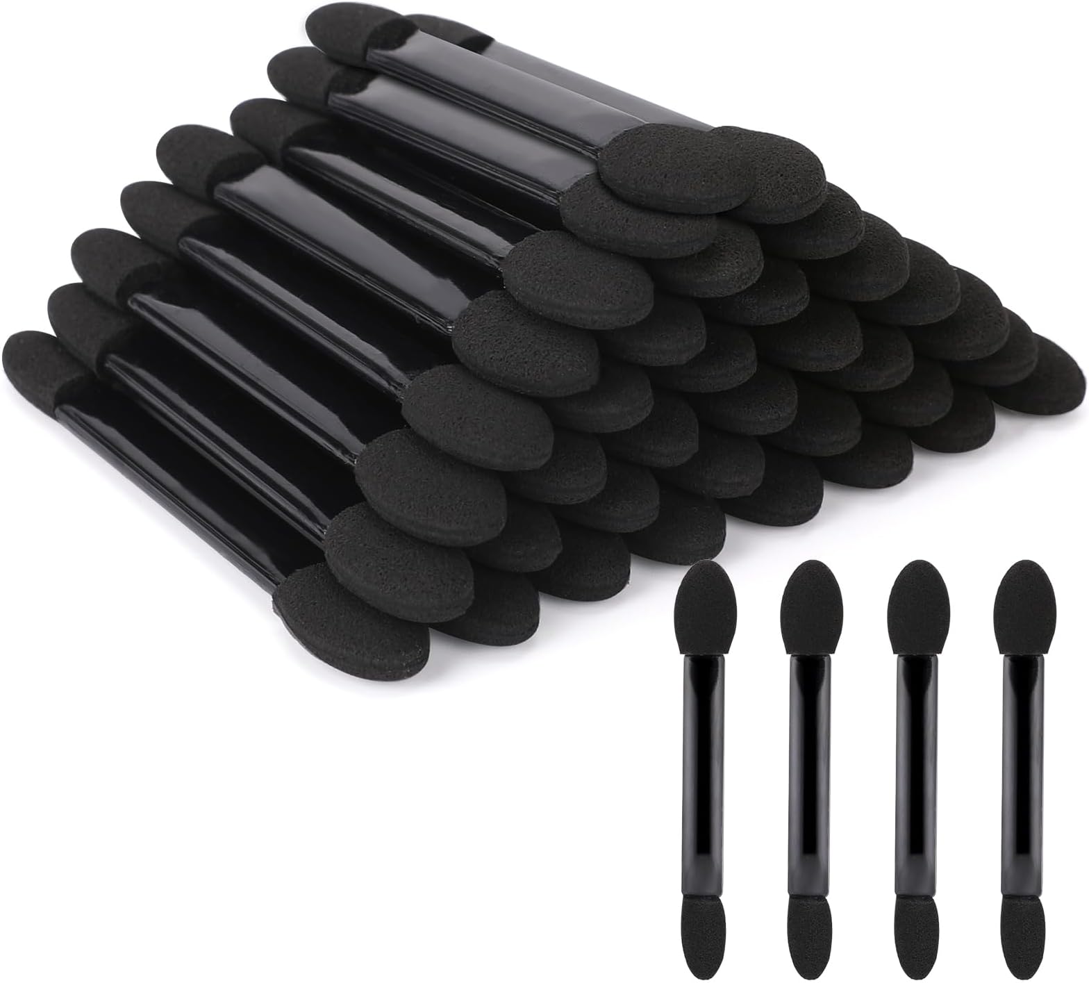 Amazon.com: 50 Pcs Disposable Double Head Eyeshadow Sponge Brushes ...