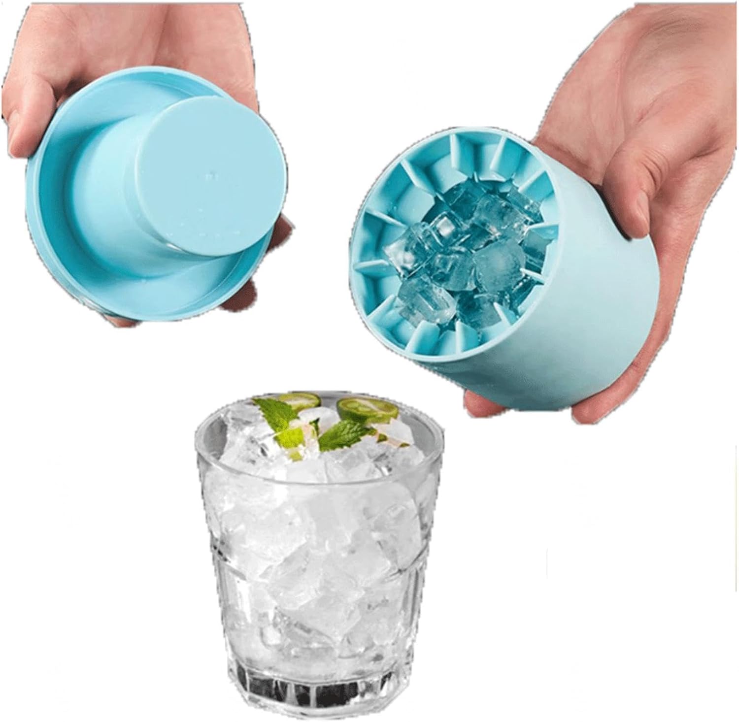 Amazon.com: Ice Maker - New 3D Cylinder Ice Cube Tray Cup - Reusable ...