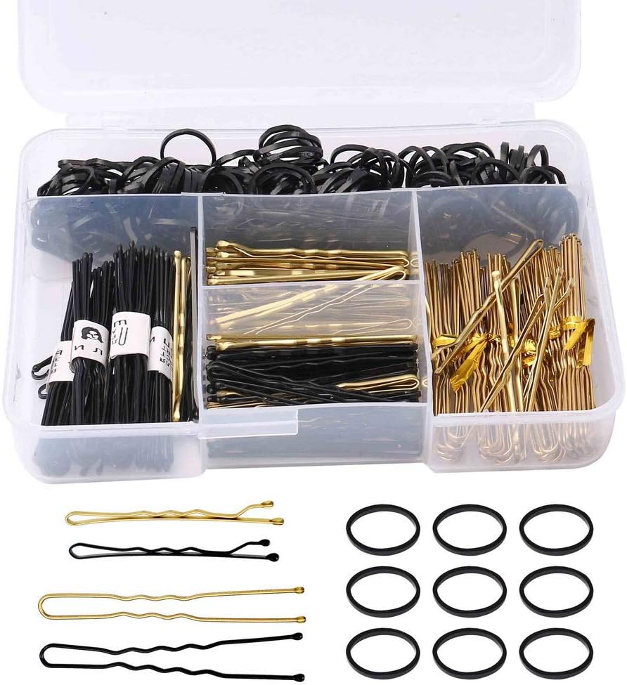 Amazon.com : 320 Pcs Bobby Pins U Hair Pins Set, Includes 200 Gold ...