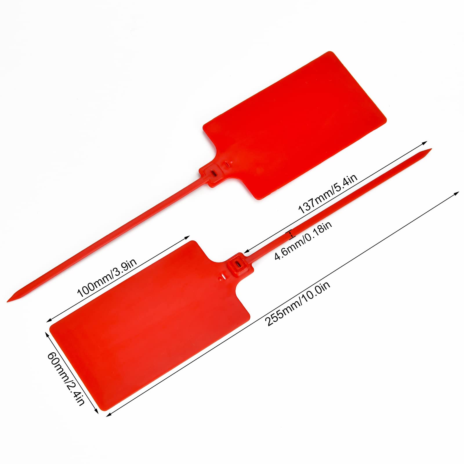 Snapklik.com : LeadSeals 50 Red Plastic Water Proof Shipping Tags ...