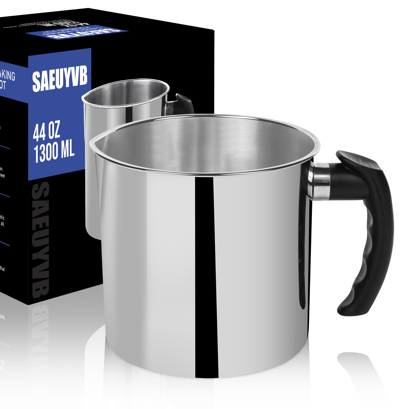 Amazon.com: SAEUYVB Candle Making Pouring Pot 44oz Stainless Steel Wax ...