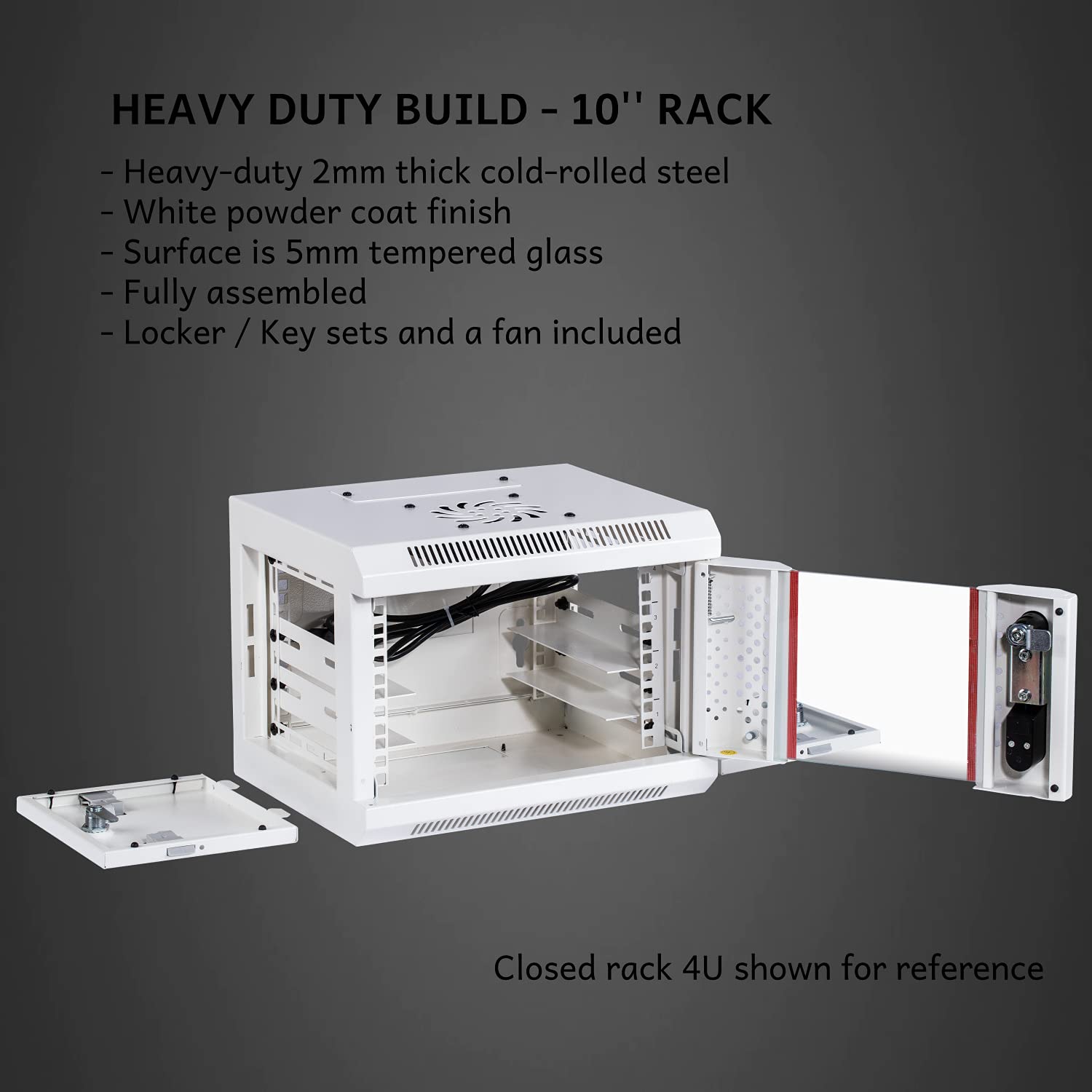 Snapklik.com : Kenuco SOHO Mini 10 Rack For 10 Patch Panels, Shelves ...