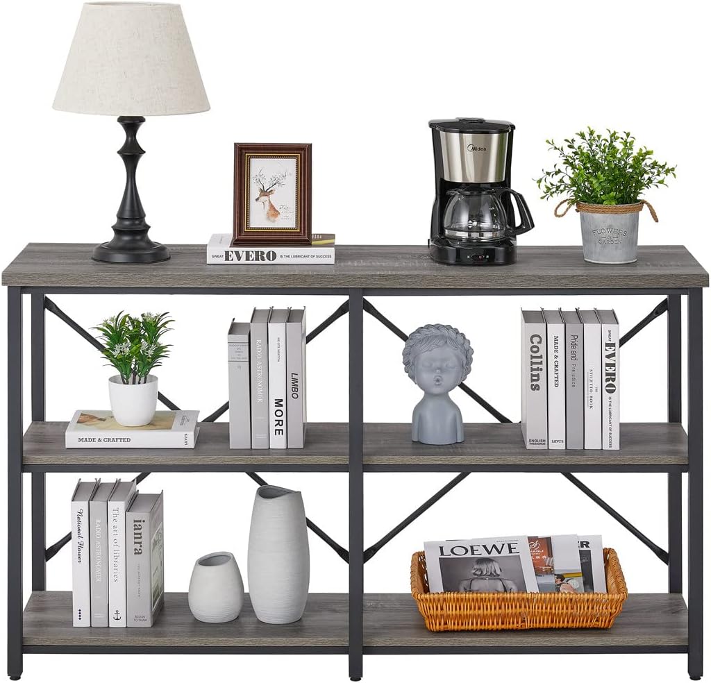 Buy BON AUGURE Industrial Console Table for Entryway, Rustic Sofa Table ...