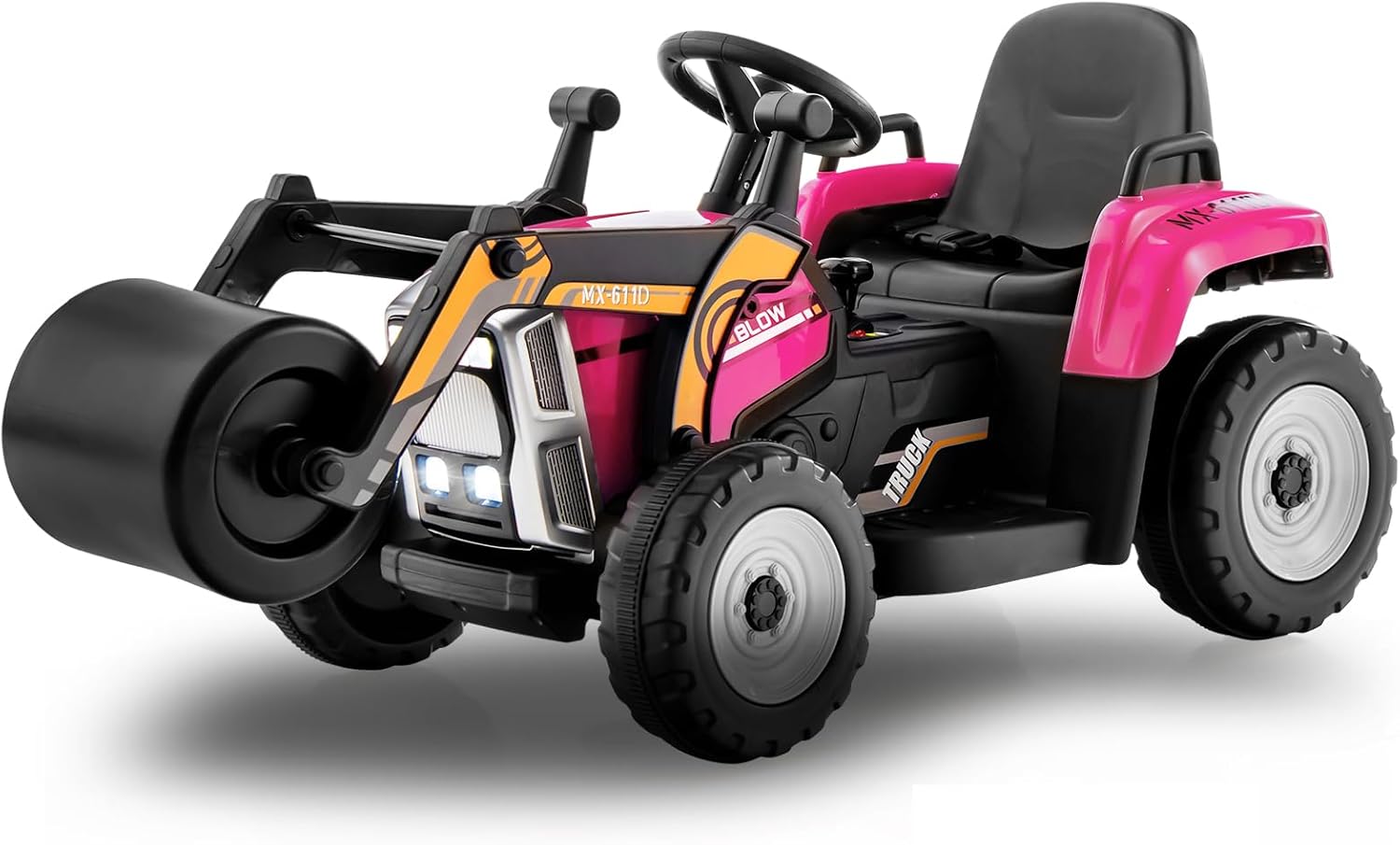 Amazon.com: HONEY JOY Pink Ride On Car, 12V Electric Road Roller with ...