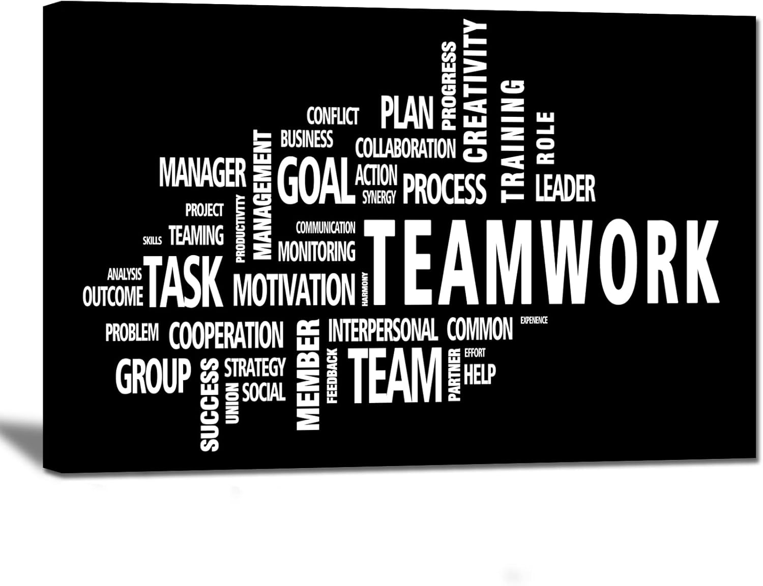 Amazon.com: Teamwork Wall Decor, Teamwork Wall Art, Office Wall Art ...