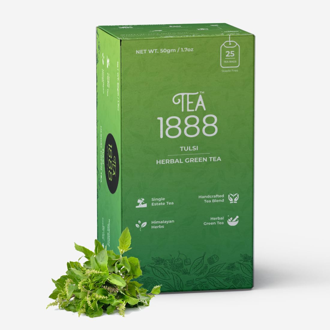 Tulsi Tea by Tea1888 (25 Bags) | Caffeine Free | Himalayan Tea with ...