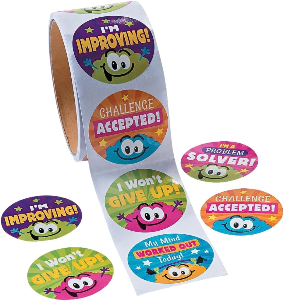 Amazon.com: Growth Mindset Stickers, 1 Piece | Educational And Learning ...