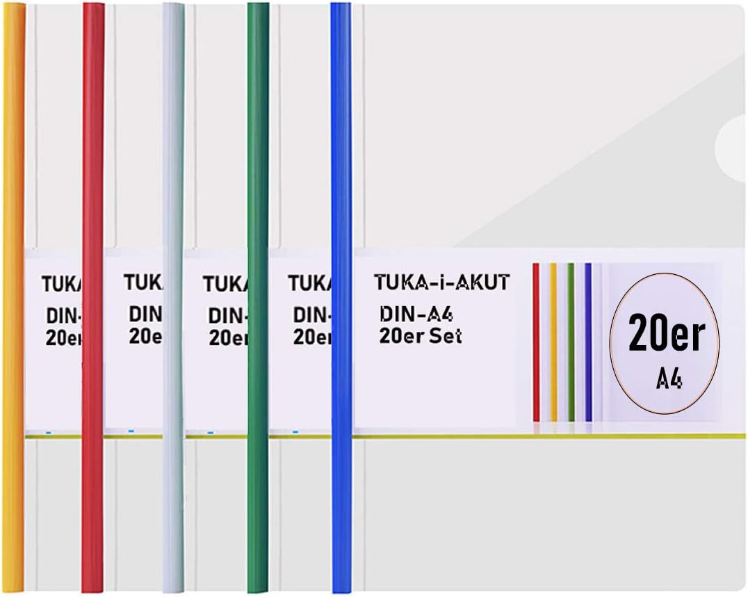 10pcs A4 Clear Clip Bar Files Report Project Presentation Slide Binder ...