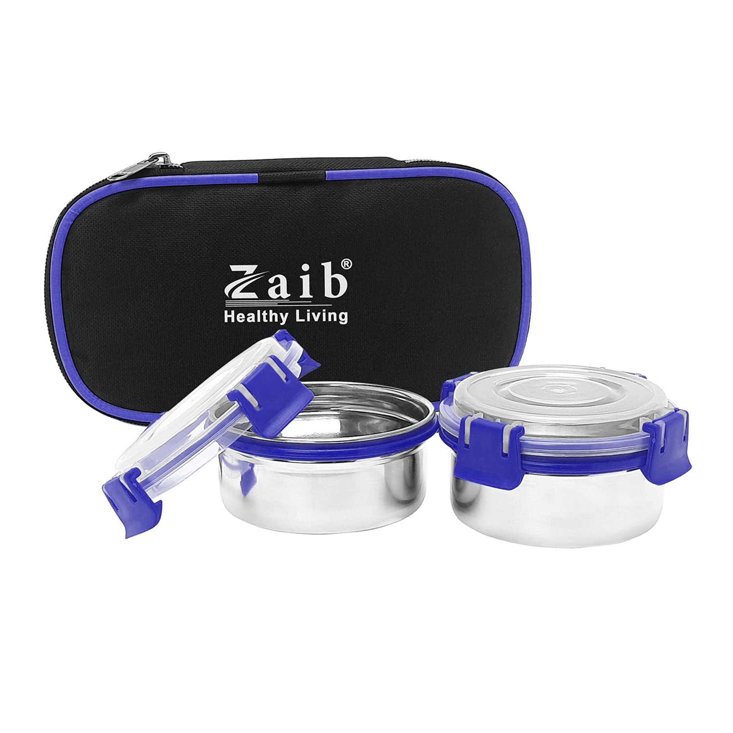 Buy Zaib Executive Stainless Steel Lunch Box Set 2 with Matti Finish ...