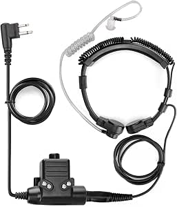 Amazon.com: NATEFEMIN Walkie Talkie Throat Microphone Heavy Duty U94 ...