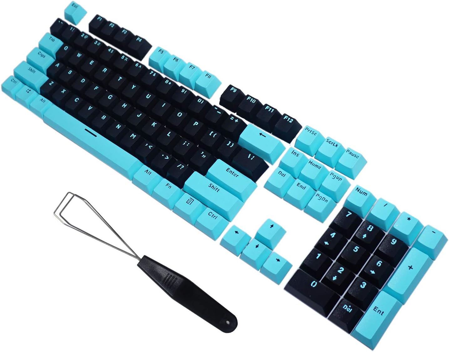 PBT Key Caps 104 Key Cherry MX Blue Switch Caps with Backlit Keycaps ...
