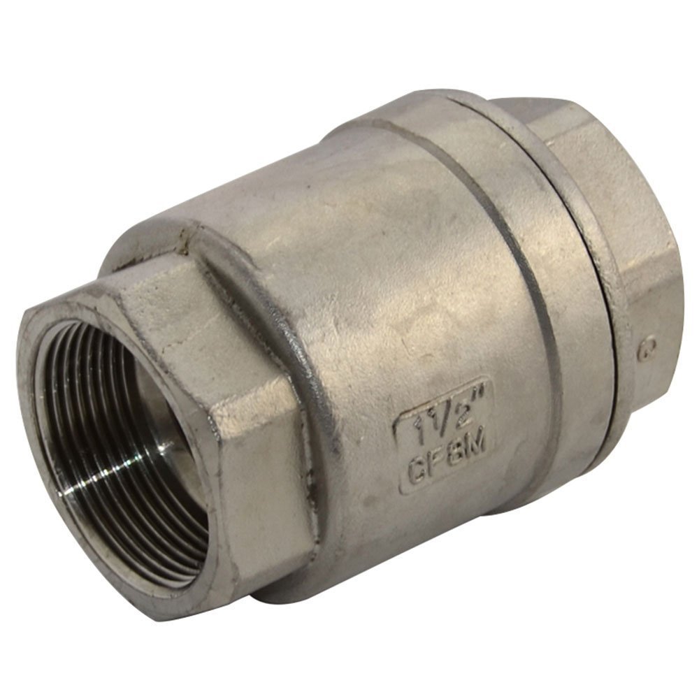 Amazon.com: 1-1/2" 1.5 inch Check Valve Spring Loaded In-line Stainless ...