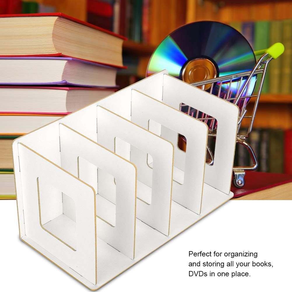 Desktop Bookshelf – Wooden DIY Desktop Bookshelf Rack Books DVD Storage ...