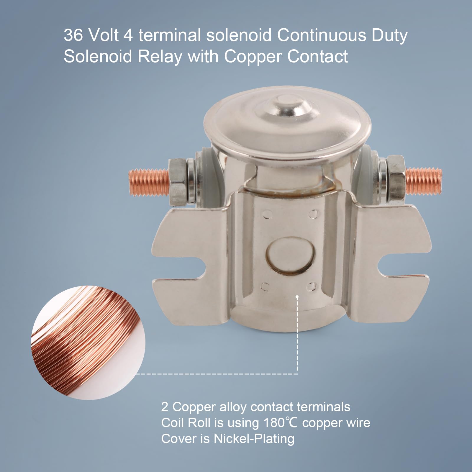 Snapklik.com : 4 Terminal Max 200A 36 Volt Solenoid Continuous Duty ...
