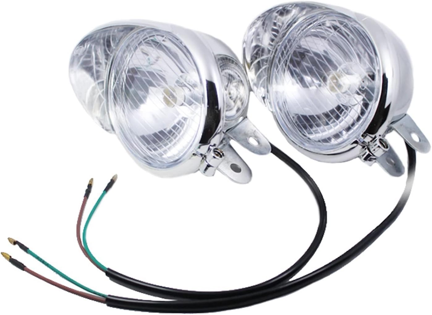 Customaccess FA0006J Phare Additionnel Homologue, Chrome, Dia 115 mm, 4 ...