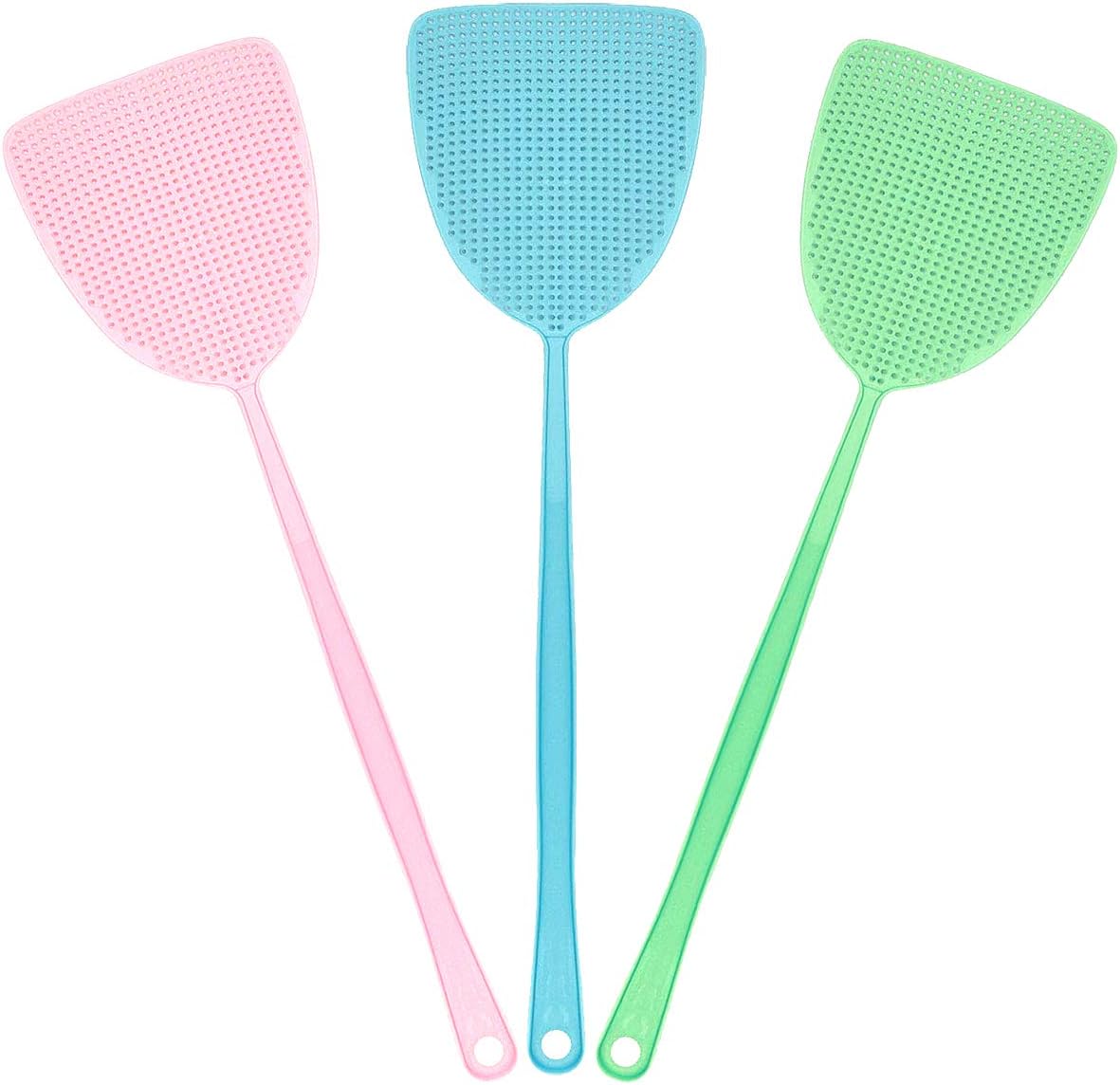 JEMIQUE 3PCS Extra Large Durable Fly Swatters,Heavy Duty Plastic Fly ...