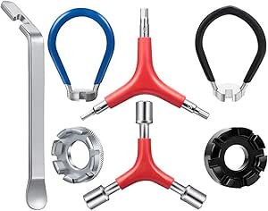 Amazon.com: GSGC-7 Bike Spoke Wrench Kit Pack, Forged Steel Bike Rim ...