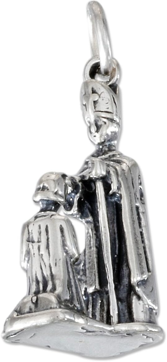 Amazon.com: Sterling Silver Three Dimensional Blessing At Confirmation ...