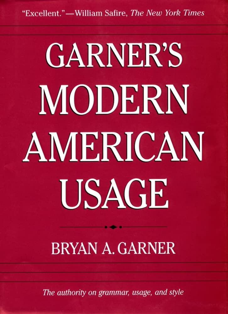 Amazon.com: Garner's Modern American Usage: 9780195161915: Garner ...