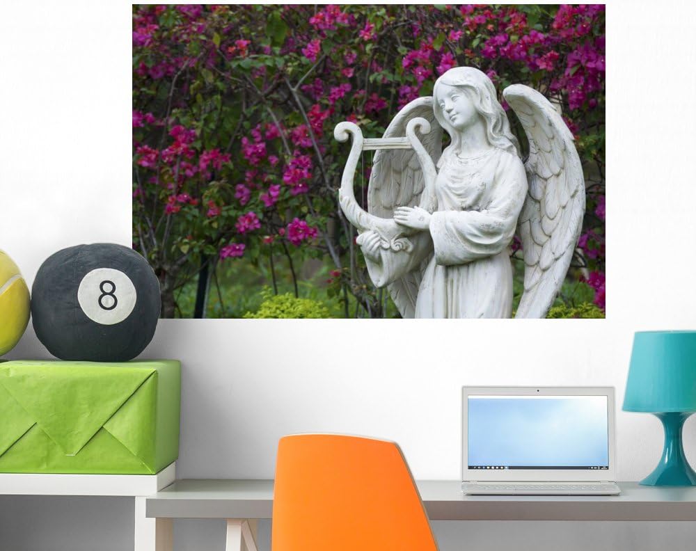 Amazon.com: Wallmonkeys Angel Flower Garden Wall Mural Peel and Stick ...