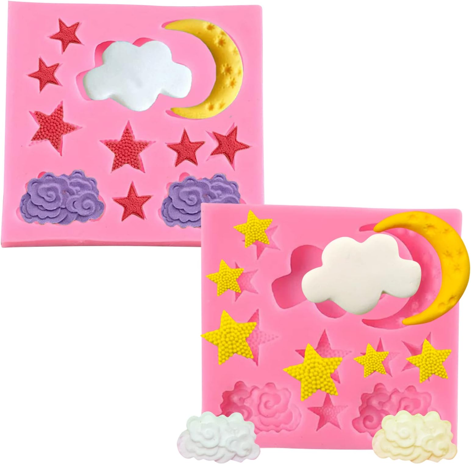 Amazon.com: Longzang 18 Cavity Moon Silicone Mold for Cake Chocolate ...