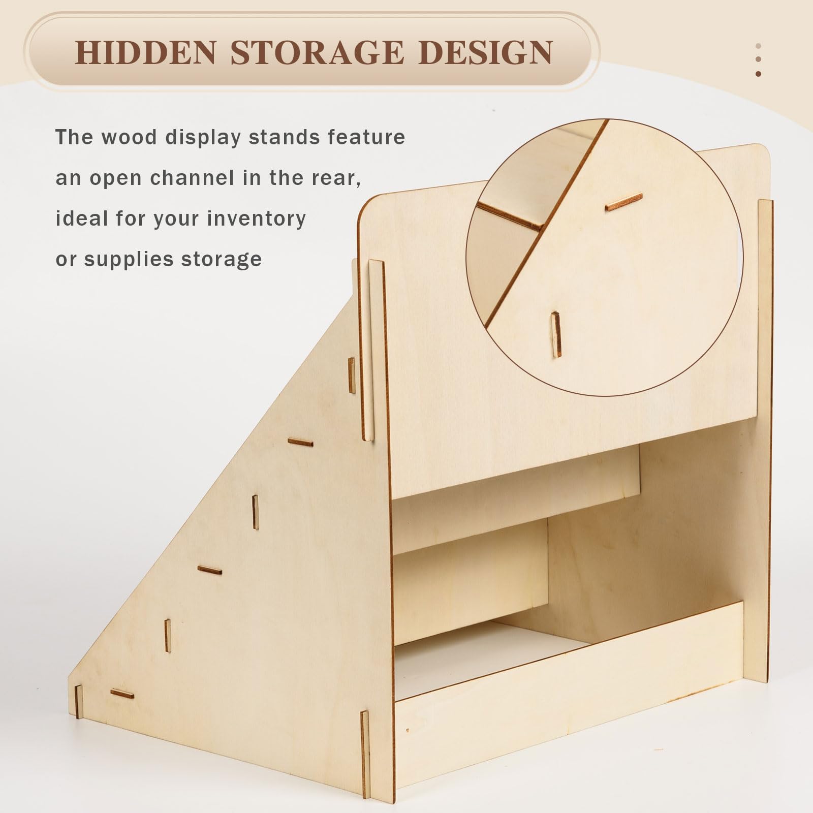 Snapklik.com : Wooden Retail Display Stand, 3-Step Height Adjustable ...