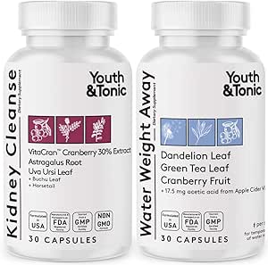 Kidney Cleanse & Water Retention Pills to Flush Out Residual Metabolic Waste & Excess Fluids to ...