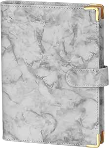 Amazon.com : Classycoo A5 Leather Notebook Cover, 6 Ring Binder Planner ...