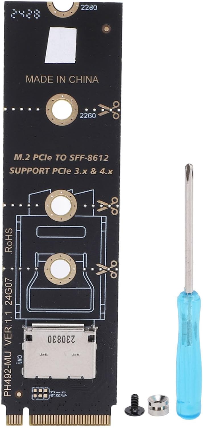 Amazon.com: PCIE 3.0 M.2 to SFF-8612 Host Adapter, for PCIe NVMe SSD ...