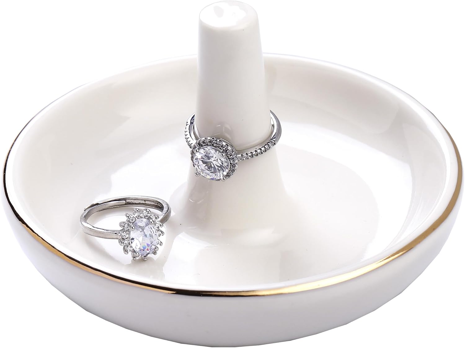 Amazon.com: Wedding Ring Holder, Engagement Jewelry Dish With Stand ...