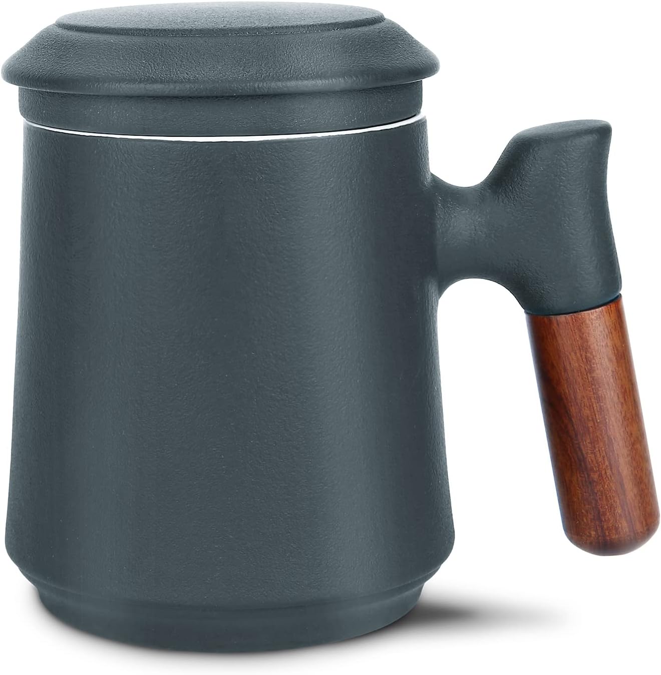 Winverty 400ml Teetasse mit Deckel und Sieb, Teebecher mit ...