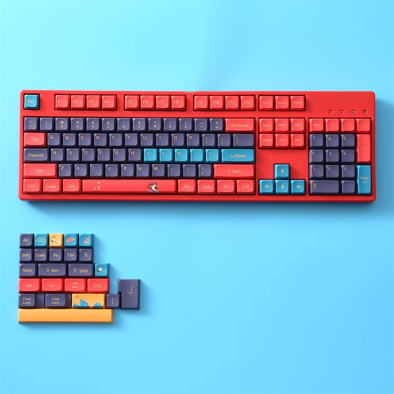 Geeksocial (Only Keycaps) 104+24 XDA Keycaps Set PBT Dye-subbed ANSI ...