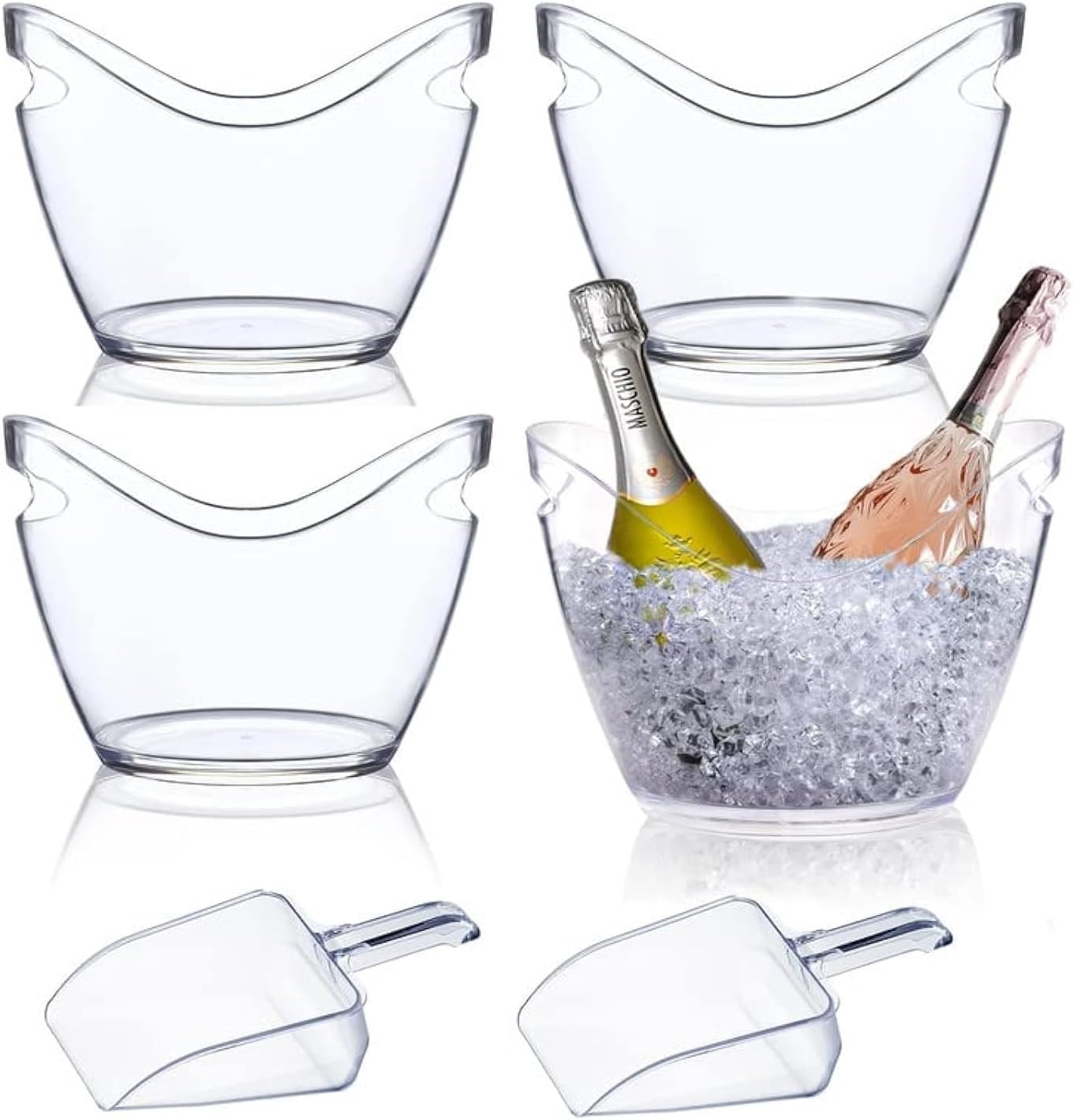 Amazon.com: Generic Acrylic Ice Bucket with tongs, Ice Bucket for ...