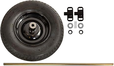 Amazon.com: True Temper TWKT Wheelbarrow Two Wheel Conversion Kit,Black ...
