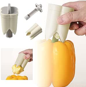 Amazon.com: Pepper Corer Remover 2025 Upgraded 2-in-1 Bell Pepper ...