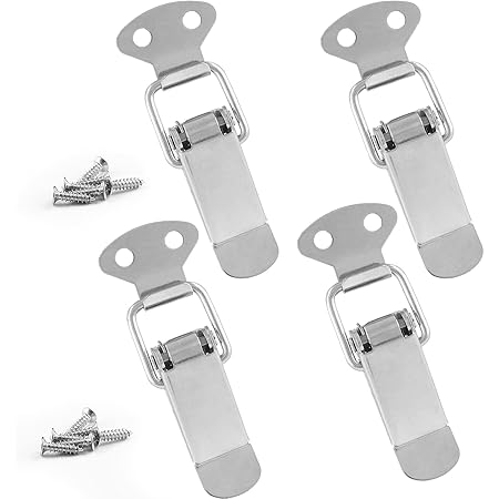 Latch, Stainless Steel Spring Loaded Toggle Latch, Silver Catch Hasp ...