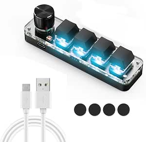 Amazon.com: Zunate Mini 4 Key Keypad, Programming Macro Mechanical ...
