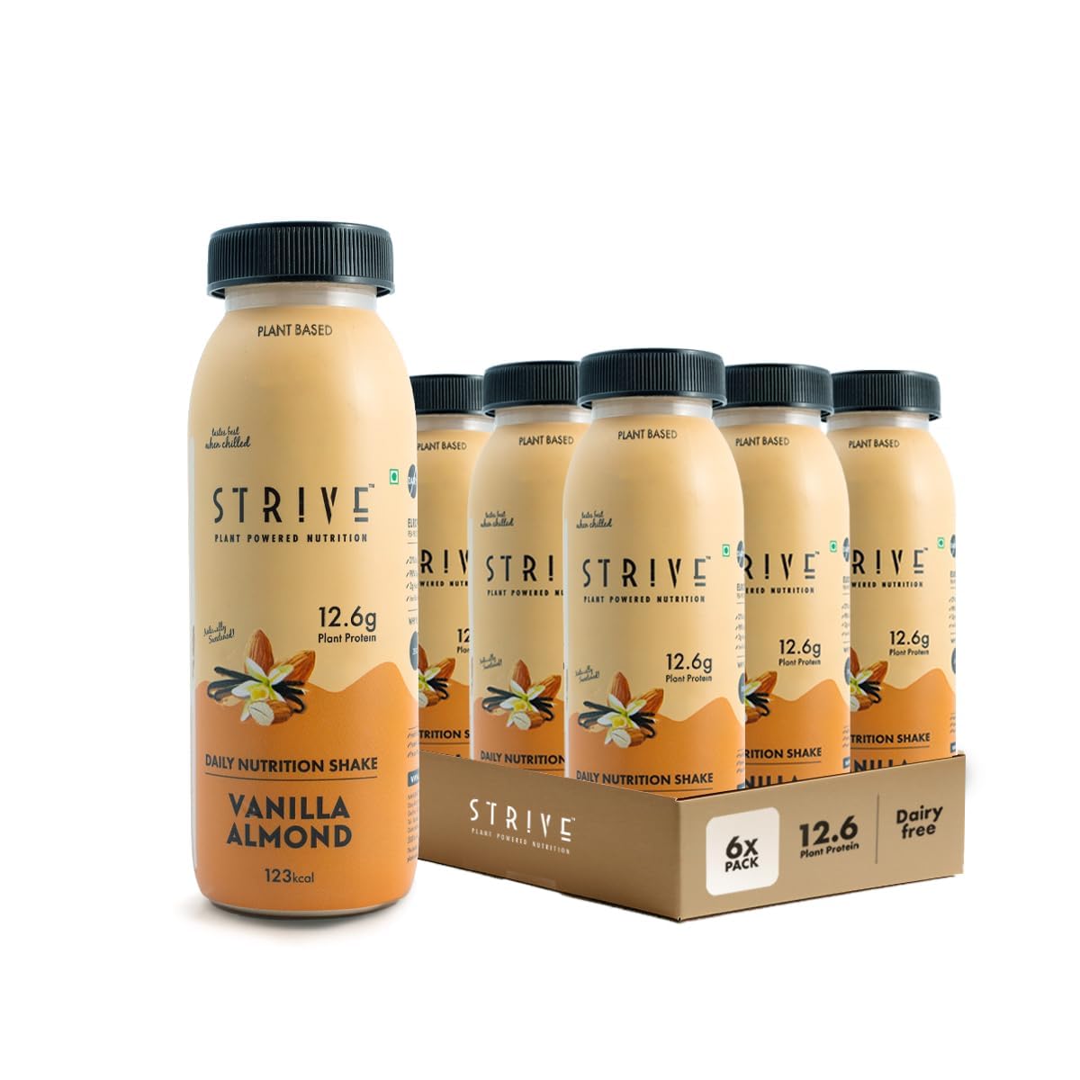 Strive Vegan Protein Shake with 12.6g Plant Protein and 25% Calcium ...
