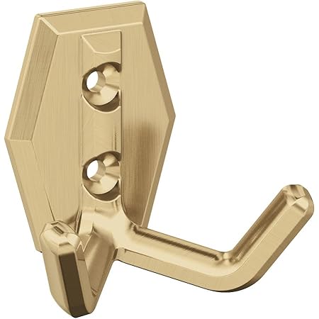 Amerock H55451CZ | Noble Double Prong Decorative Wall Hook | Champagne ...