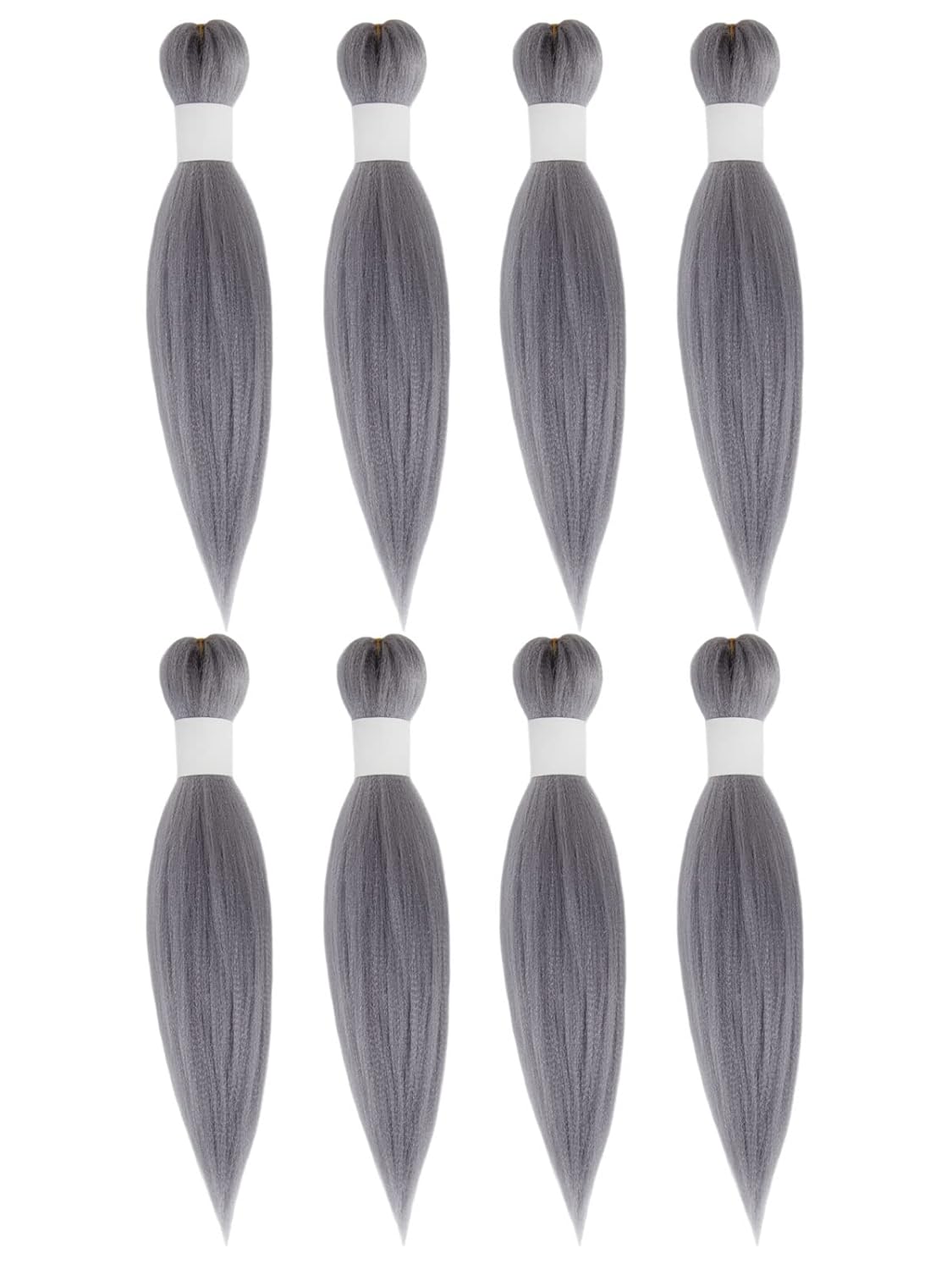 Amazon.com : KAVSORAPI Grey Braiding Hair 12 Inch Pre Stretched Hair ...