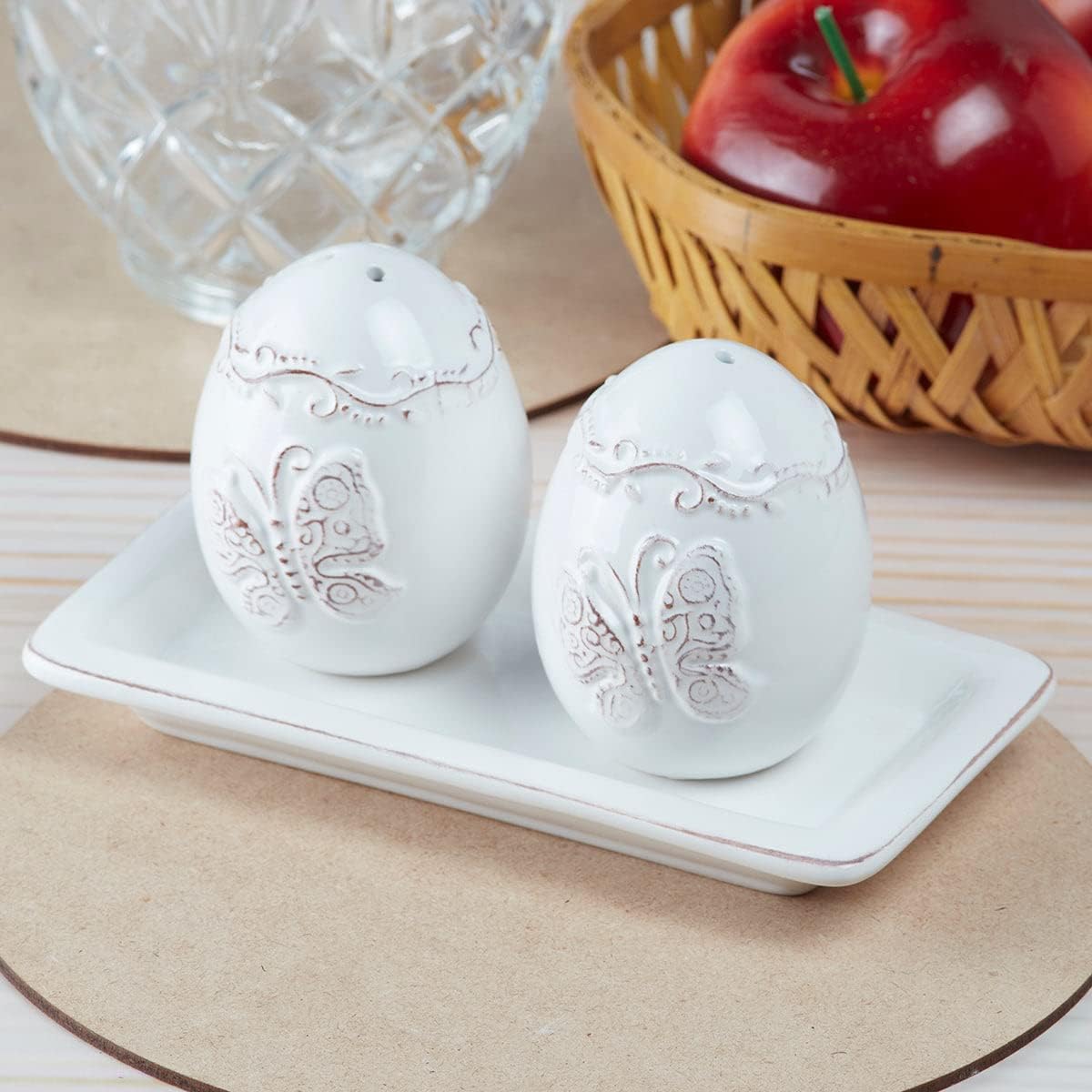 Buy EK DO DHAI Earthy Ceramic Salt & Pepper Shaker | Dispenser with ...