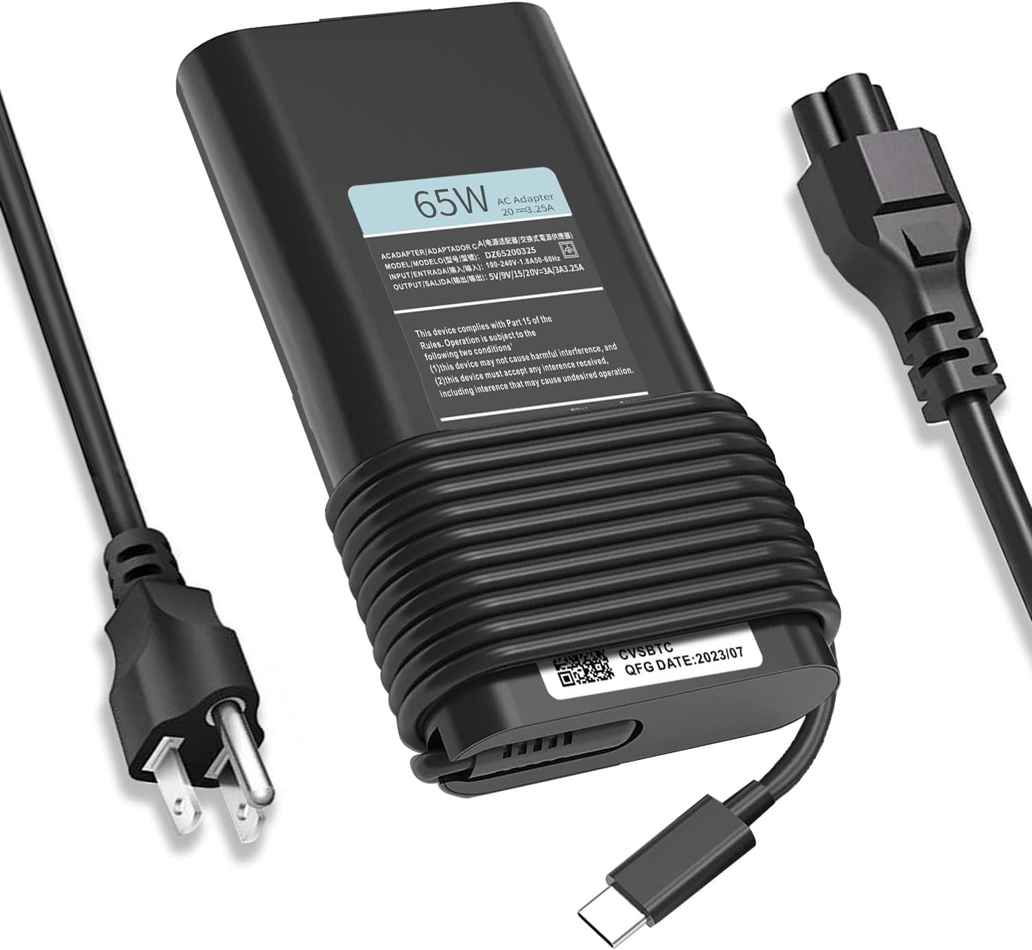 Amazon.com: New Slim 65W USB C Laptop Charger for Dell Laptop Charger ...