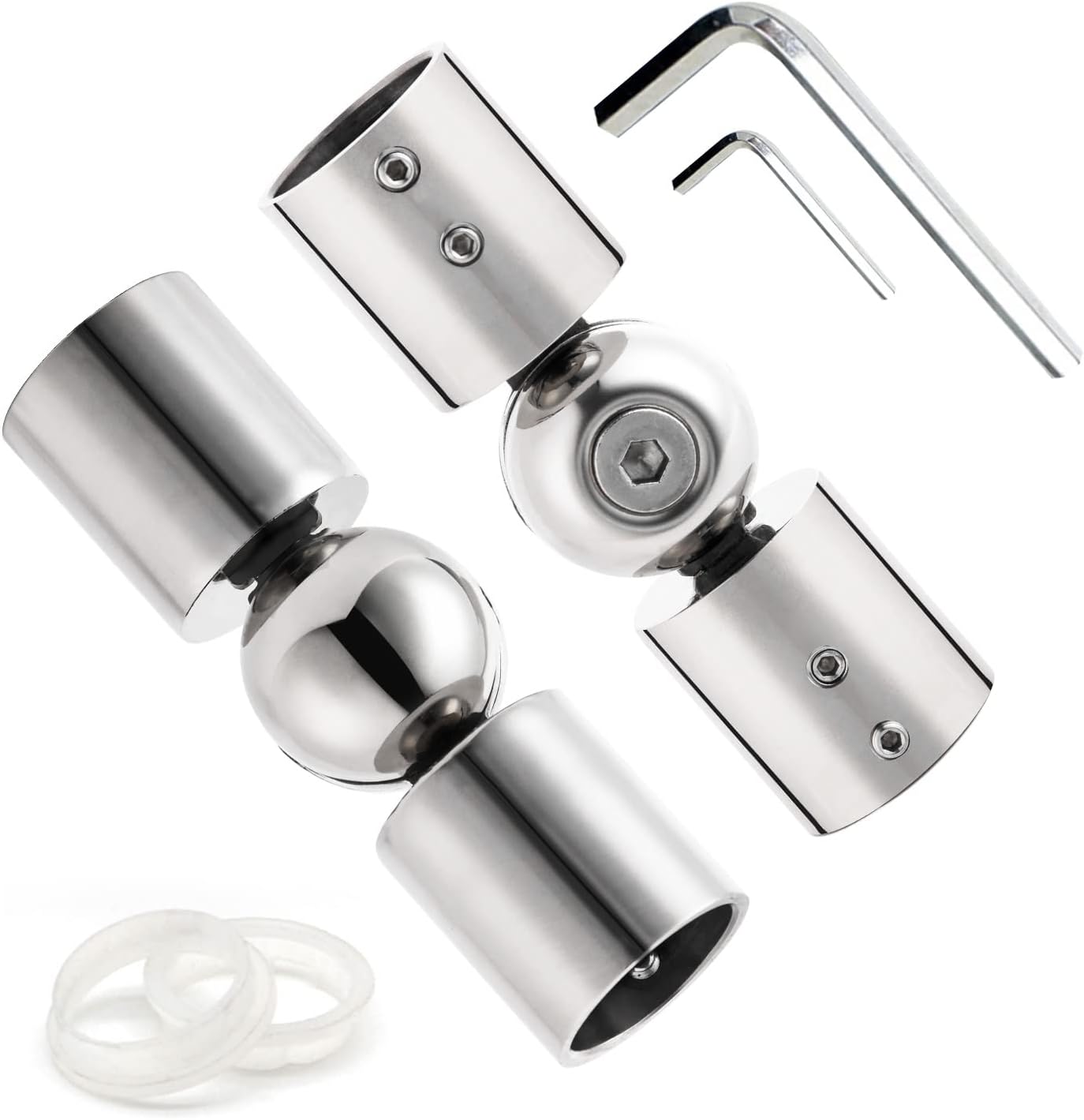 Amazon.com: Urbanest 3/4 inch Adjustable Corner Curtain Rod Connector ...