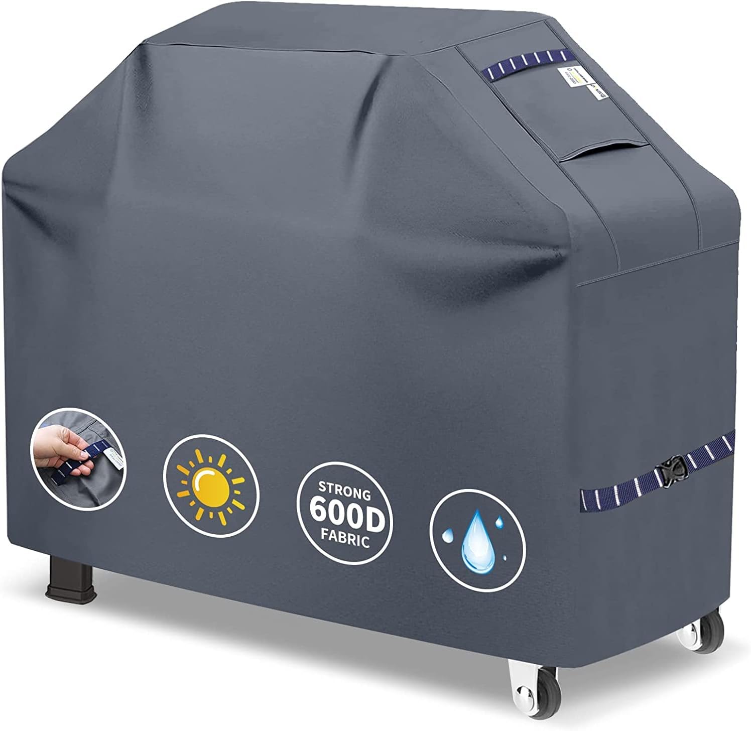 Amazon.com : Grill Cover 600D Heavy Duty, Universal Fit Waterproof BBQ ...