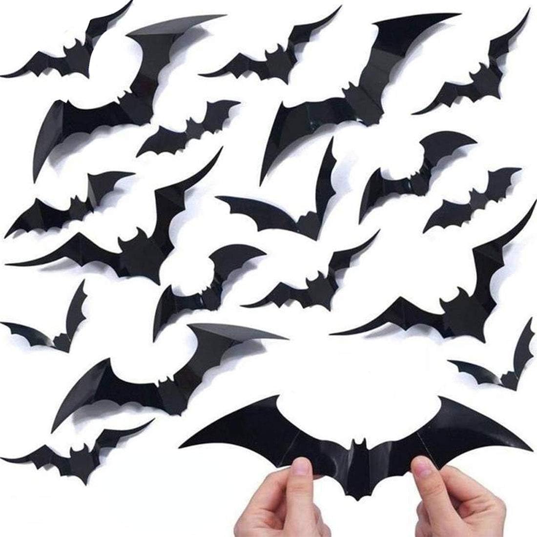 Amazon.com: 120PCS/4SIZE 3D Bats Sticker DIY Halloween Party Supplies ...